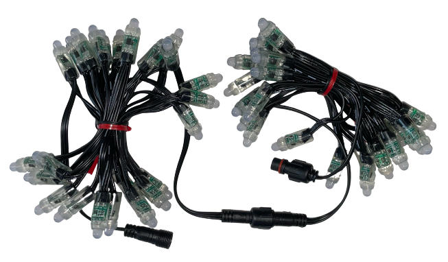 RGB Strings 12V - Bullet Nodes 25 Ct Mini Arch Strand - XConnect End C ...