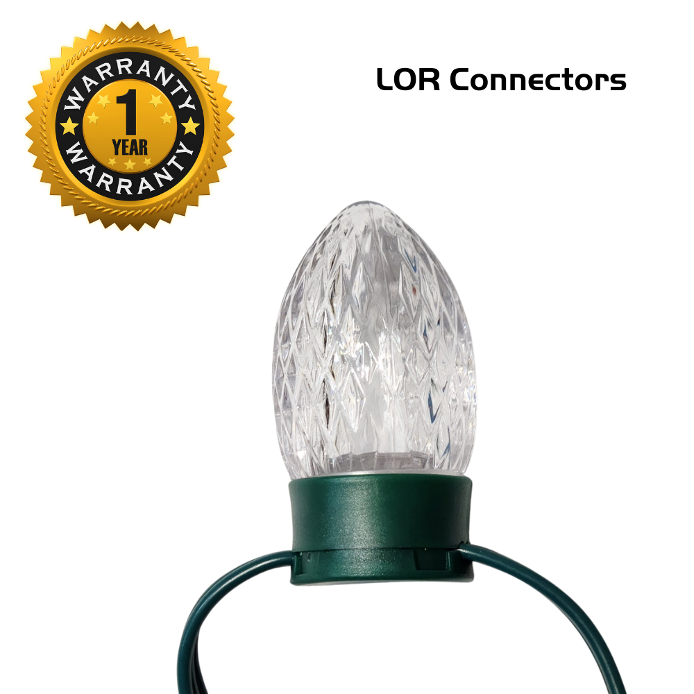 RGB Strings 12V - 50 Count Bulbs 6" - LOR End Connector | Light-O-Rama