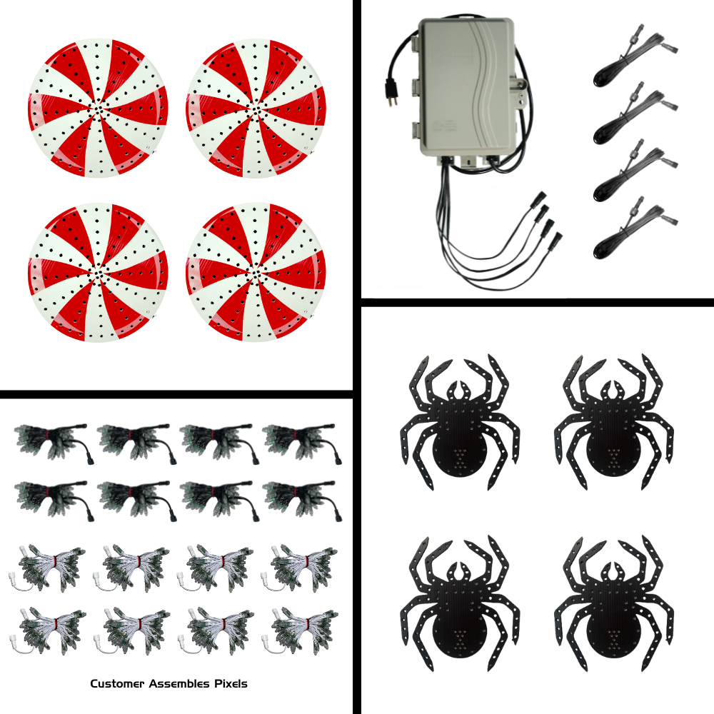 CPC Package - 4 Spinners & 4 Spiders 'Swap a Prop' Package | Light-O-Rama