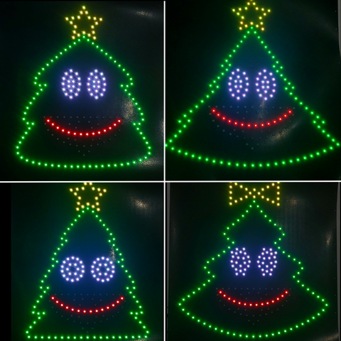 Singing RGB Christmas Trees - 4 Character Bundle | Light-O-Rama